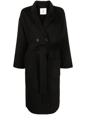 ANINE BING Belted Double-breasted Coat