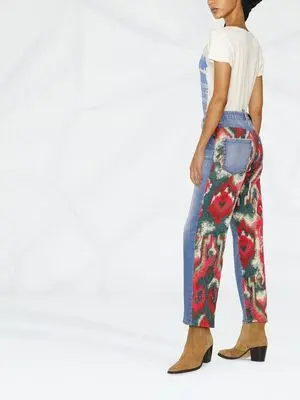 Dsquared2 Contrast Panel Straight-leg Jeans