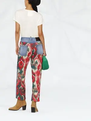 Dsquared2 Contrast Panel Straight-leg Jeans
