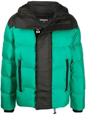Dsquared2 Zip-pockets Hooded Padded Jacket - Green