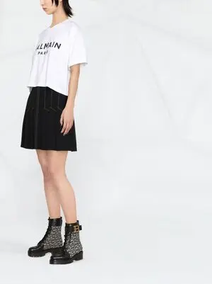 Balmain Cropped T-shirt - White