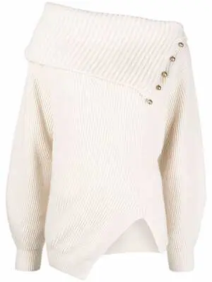 Stella McCartney Asymmetric Button-embellished Jumper