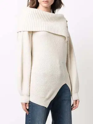 Stella McCartney Asymmetric Button-embellished Jumper