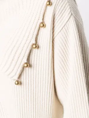 Stella McCartney Asymmetric Button-embellished Jumper