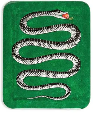 FORNASETTI Serpente Wool Tray - Green