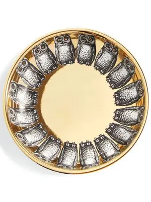 FORNASETTI Giro Di Civette Ashtray - Gold