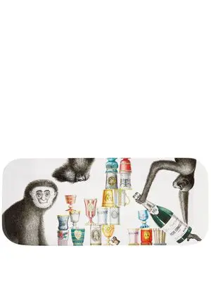 FORNASETTI Scimmie Wood Tray - White