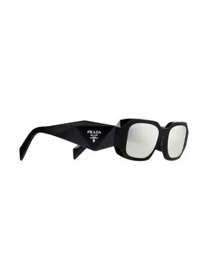 Prada Symbole Geometric-frame Sunglasses - Black