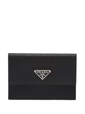 Prada Saffiano-leather Document Holder - Black