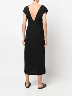 ST. AGNI Origami Linen Midi Dress
