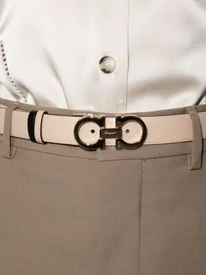 FERRAGAMO Gancini Buckle Reversible Belt - Neutrals