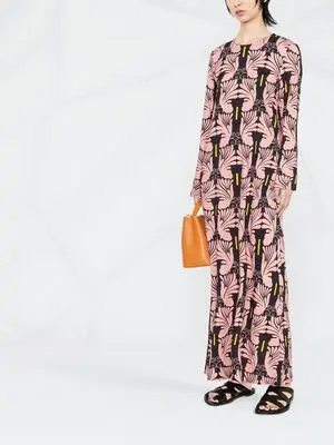La DoubleJ Graphic-print Maxi Dress - Pink