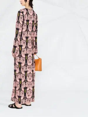 La DoubleJ Graphic-print Maxi Dress - Pink