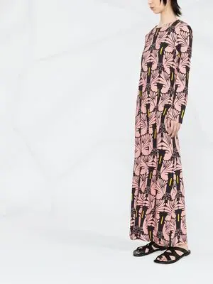 La DoubleJ Graphic-print Maxi Dress - Pink