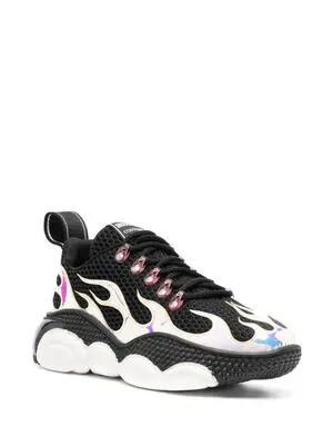 Moschino Flame-effect Lace-up Sneakers