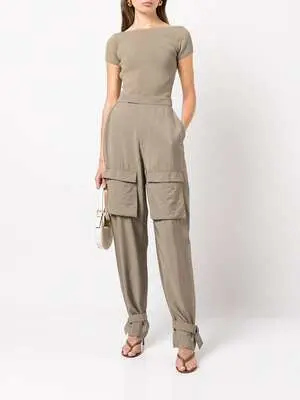 Lapointe Boat-neck Top With Rear Tie Fastening