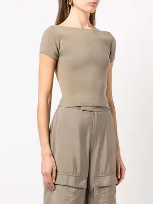 Lapointe Boat-neck Top With Rear Tie Fastening