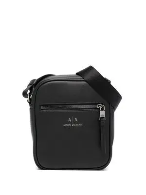 Armani Exchange Logo-print Messenger Bag - Black