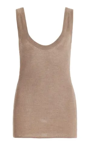 TOTEME Ribbed Silk-cashmere Tank Top