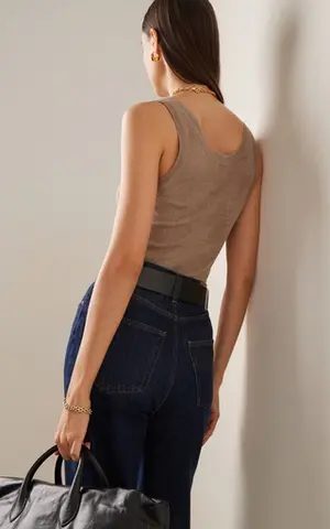 TOTEME Ribbed Silk-cashmere Tank Top