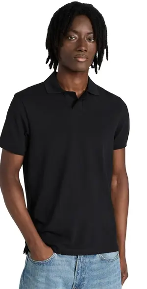 Club Monaco Johnny Collar Polo - Black/noir