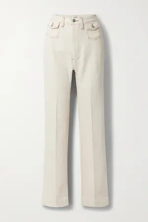 RE/DONE 70s High-rise Wide-leg Jeans Ecru