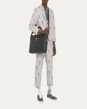 Thom Browne Pebble Leather Briefcase