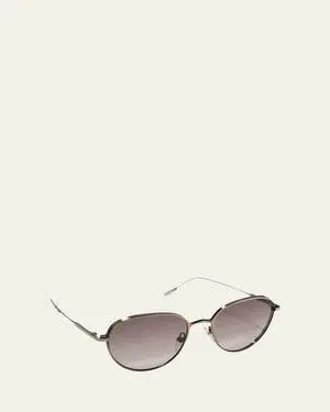 Zegna ZEGNA Metal Round Frame Sunglasses 09b Sgunsmkg