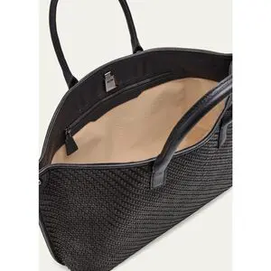 Akris Ai Small Plaid Braided Top-handle Bag