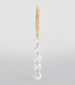 PERSEE Diamond Hoop Single Earring - Gold