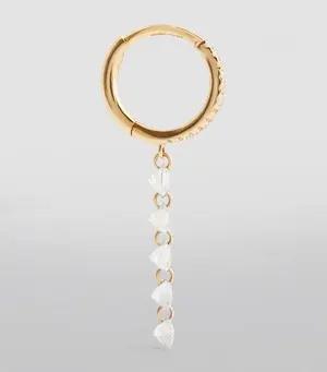 PERSEE Diamond Hoop Single Earring - Gold