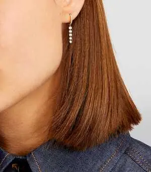 PERSEE Diamond Hoop Single Earring - Gold