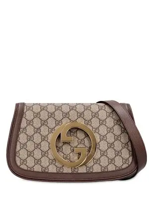 Gucci Gucci Blondie GG Supreme Shoulder Bag - Beige Ebony