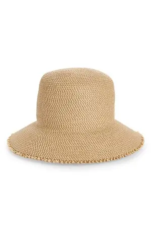 Eric Javits Squishee® Straw Bucket Hat - Peanut