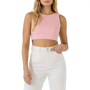 Grey Lab Cropped Tops