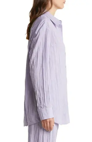 & Other Stories Crinkle Split Back Button-up Shirt
