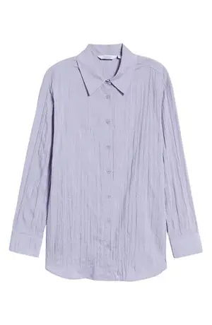 & Other Stories Crinkle Split Back Button-up Shirt