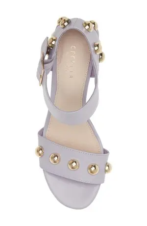 CECELIA NEW YORK Gail Studded Sandals - Pomp Purple