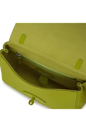 Mulberry Lily Crinkle Leather Top Handle Bag - Acid Green