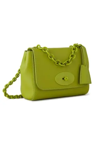 Mulberry Lily Crinkle Leather Top Handle Bag - Acid Green