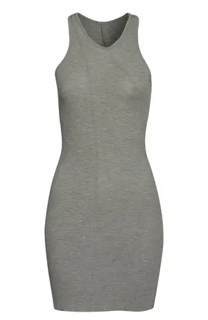 SKIMS Cutout Collection One-shoulder Ribbed Dress - Heather Grey