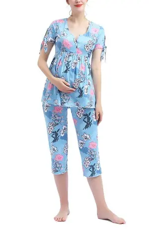 KIMI + KAI Daya Floral Maternity/nursing Pajamas