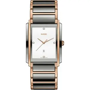 RADO Integral Diamond Ceramic Bracelet Watch - Rose Gold