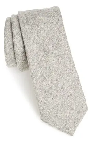 W.R.K W.R.K Solid Wool Neck Tie Silver