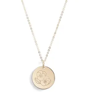 NASHELLE Nashelle Birth Flower Necklace 14k Gold Fill - February