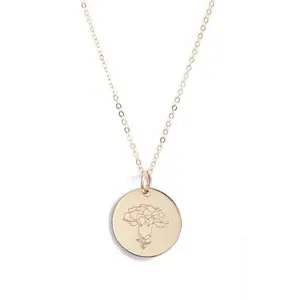 NASHELLE Nashelle Birth Flower Necklace 14k Gold Fill - January