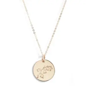 NASHELLE Nashelle Birth Flower Necklace 14k Gold Fill - May