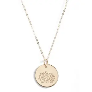 NASHELLE Nashelle Birth Flower Necklace 14k Gold Fill - November