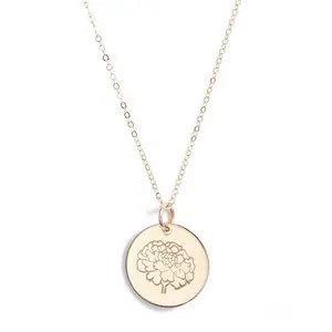 NASHELLE Nashelle Birth Flower Necklace 14k Gold Fill - October