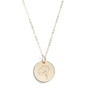 NASHELLE Nashelle Birth Flower Necklace 14k Gold Fill - September